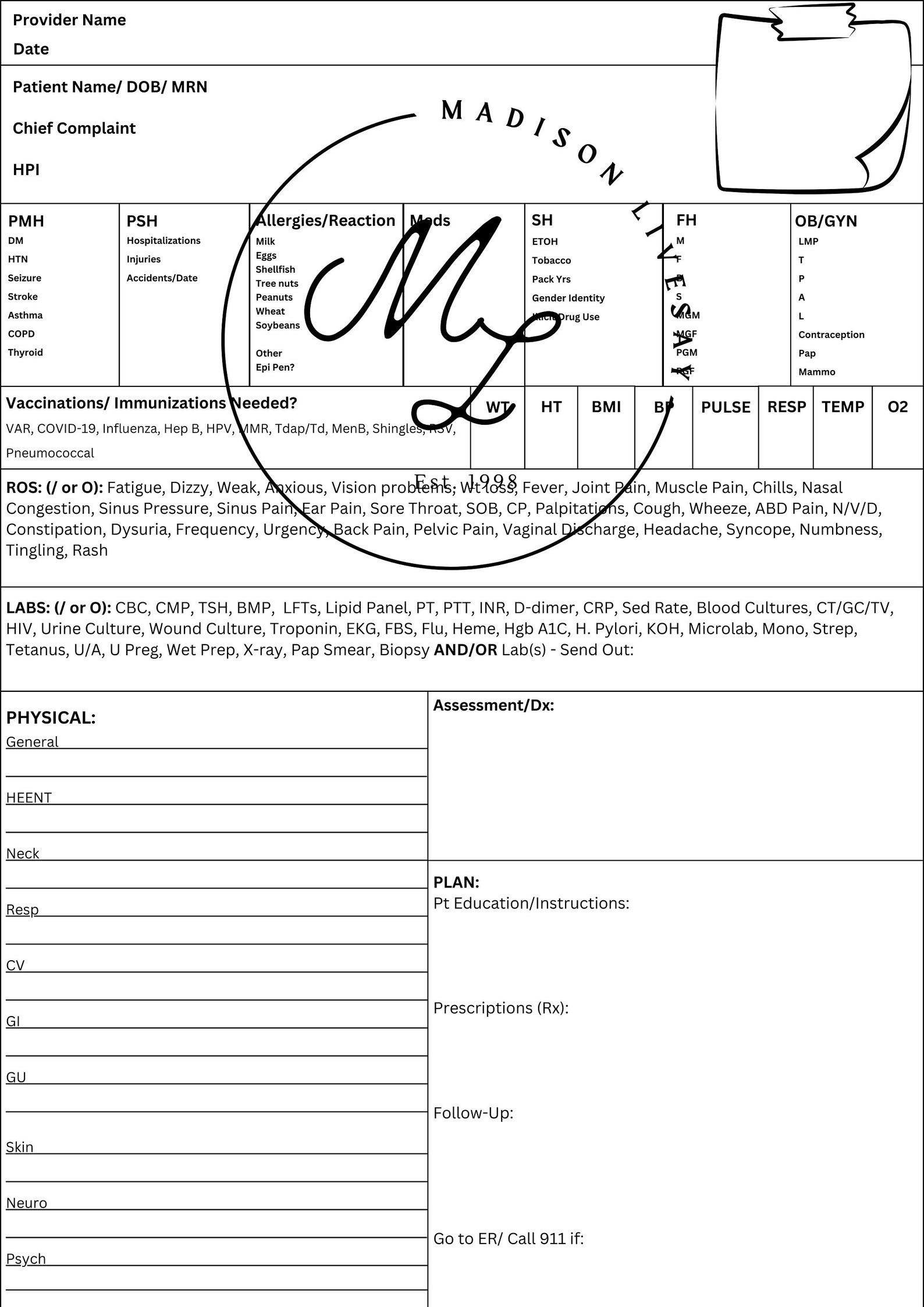 SOAP Note for Nurse Practitioner, Nurse Practitioner Student, SOAP Note ...