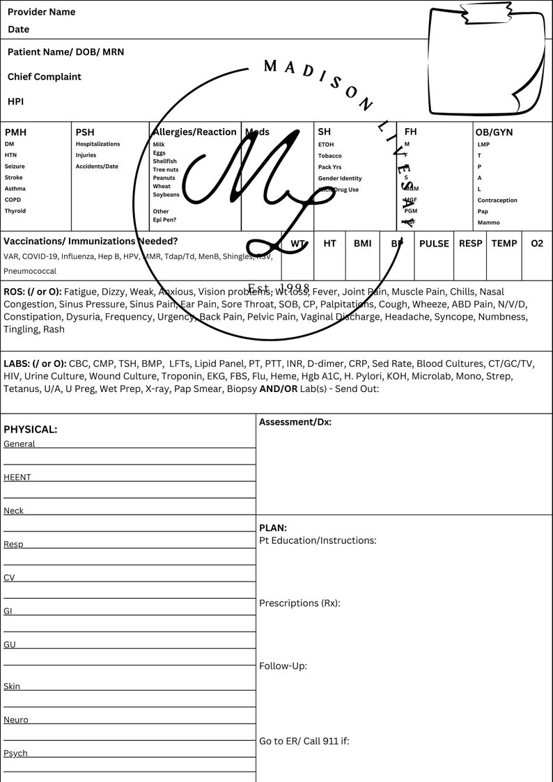 SOAP Note for Nurse Practitioner, Nurse Practitioner Student, SOAP Note ...