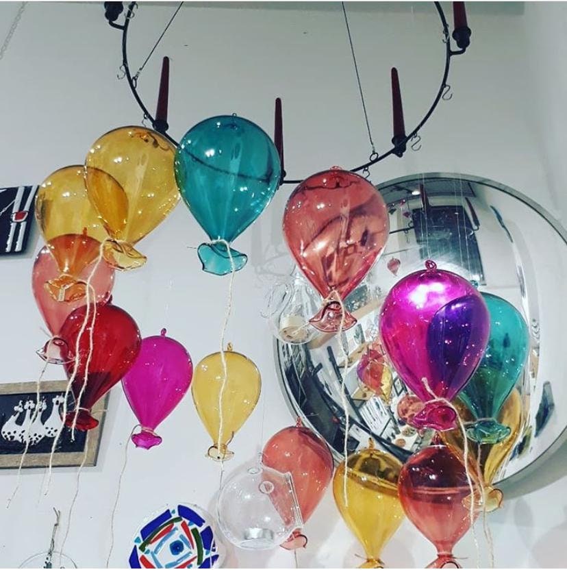 Coloured Balloon Glass Hanging Handmade Decoration Blow Glass | Etsy