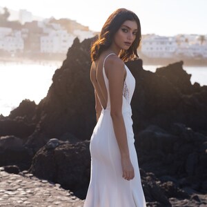 Weddingm Dress ANDRA With Long Train by Blamma-biamo Classic - Etsy