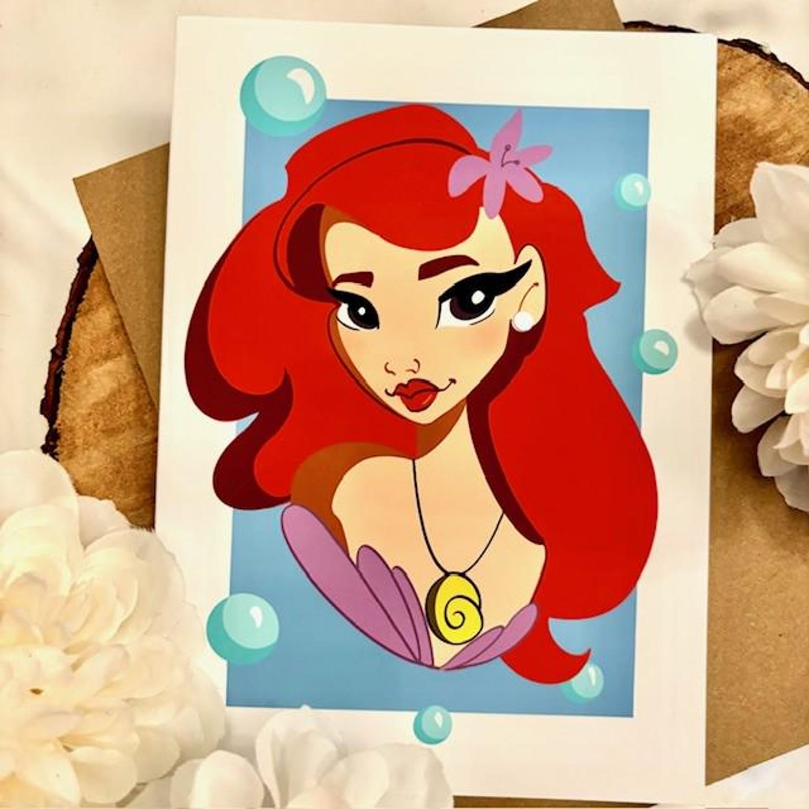The Little Mermaid Greeting Cards | Ariel | Blank Cards - Etsy