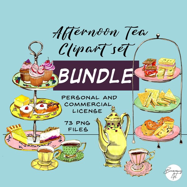 High Tea Clip Art - Etsy