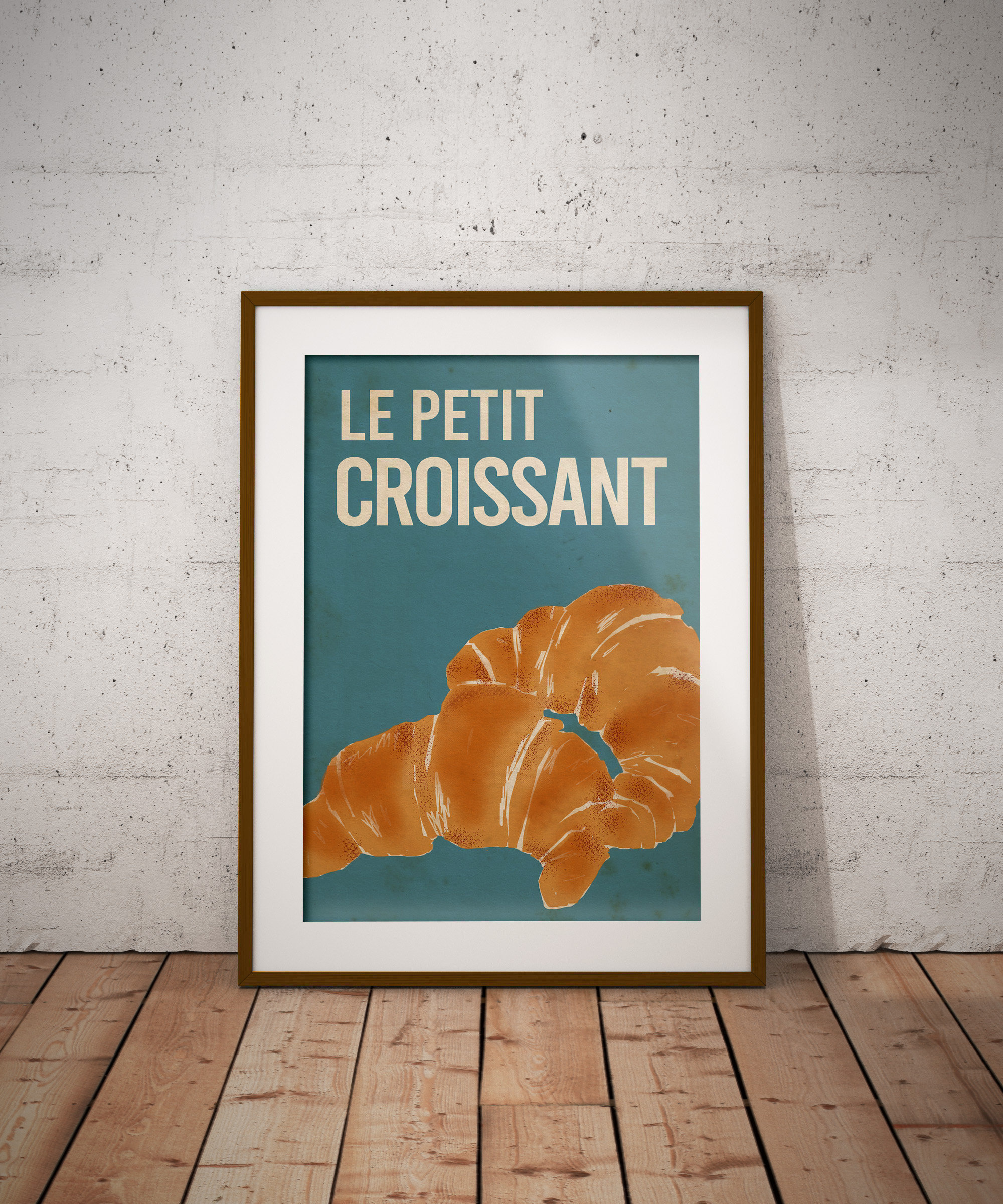 Vintage Style French Croissant Printable Poster - Etsy