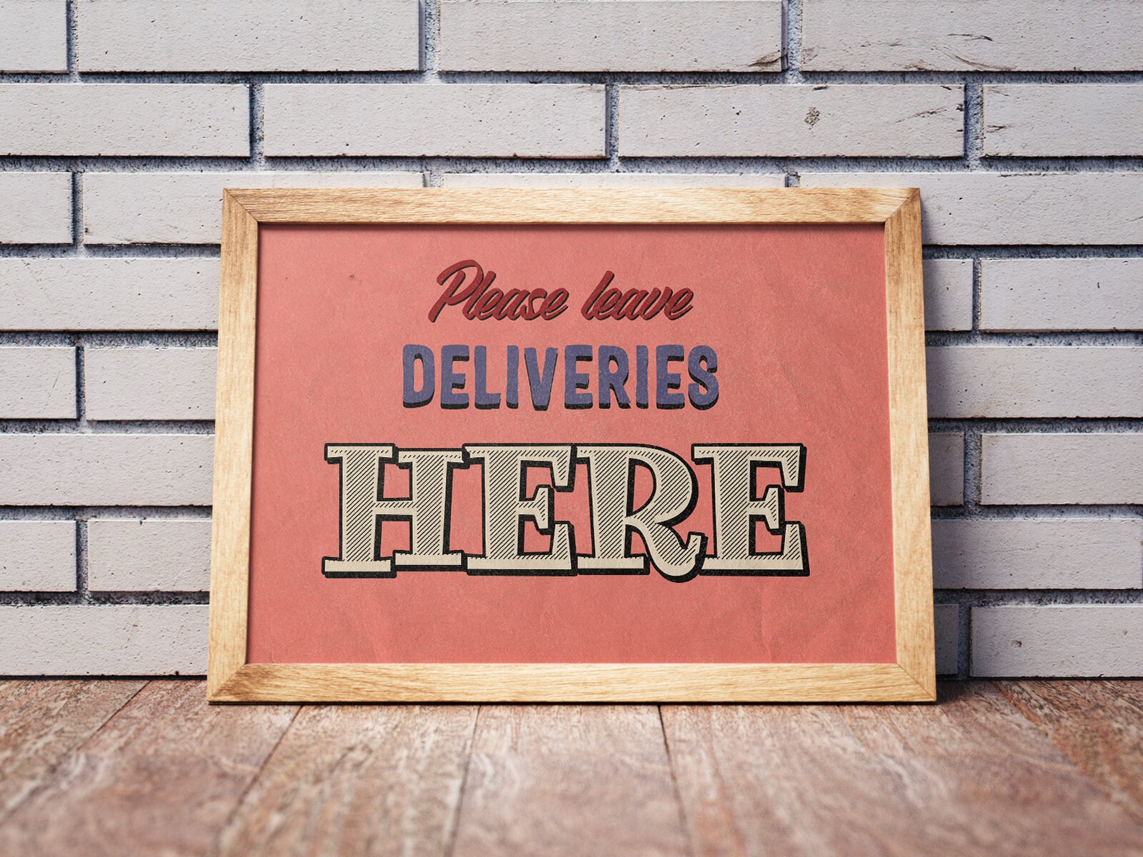 Delivery Sign, Printable Sign for Driveway for Deliveries, Vintage ...