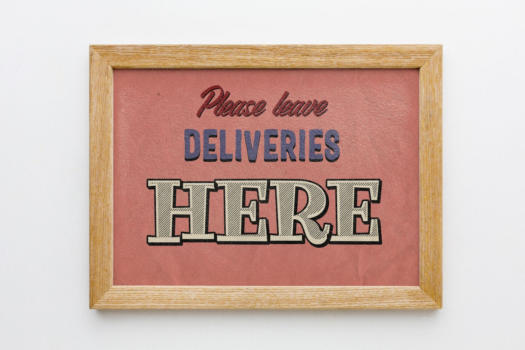 Delivery Sign, Printable Sign for Driveway for Deliveries, Vintage ...