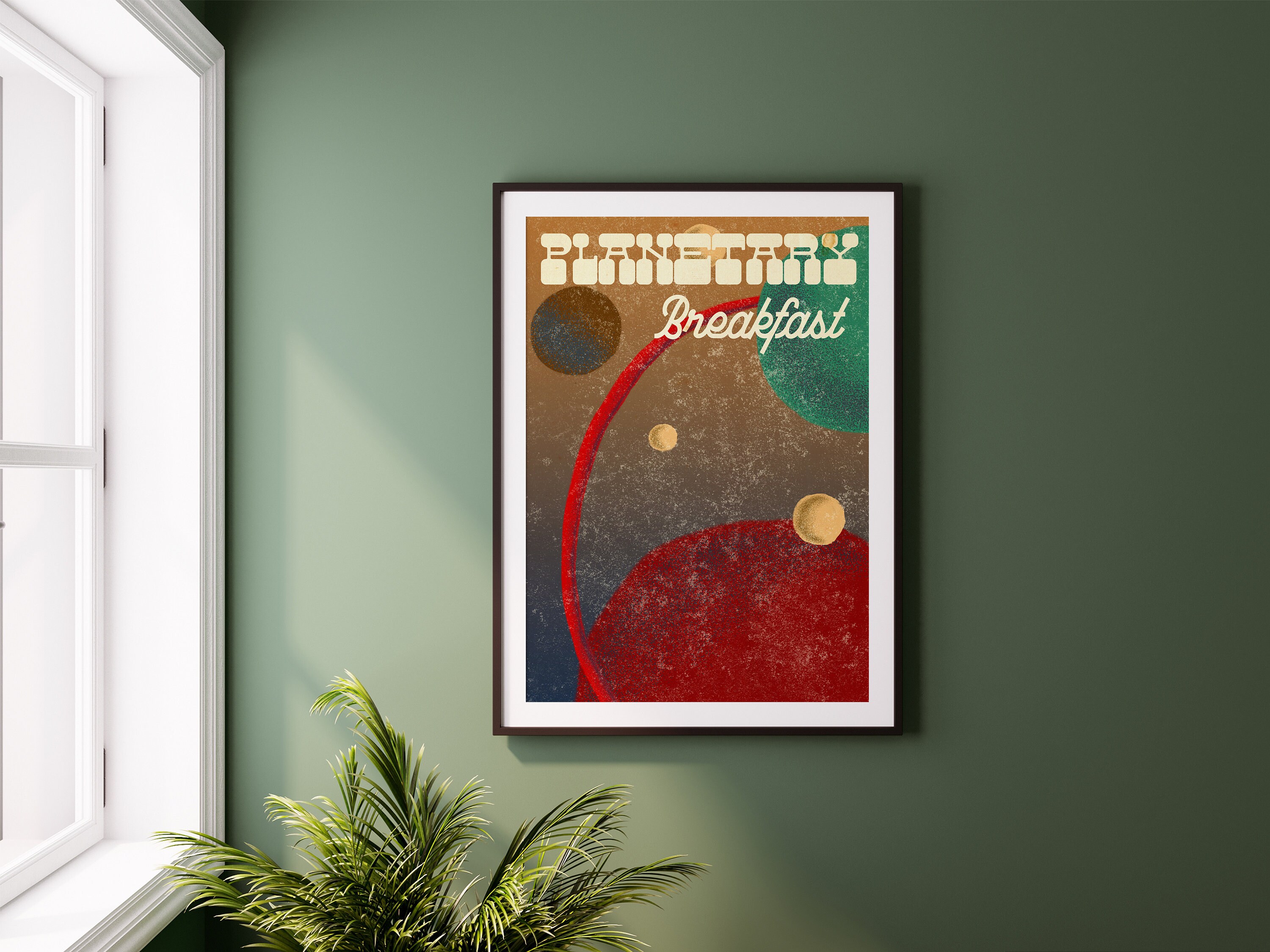 Planet Food Poster, Retro Space Printable, Vintage Sci-fi Kitchen Print ...