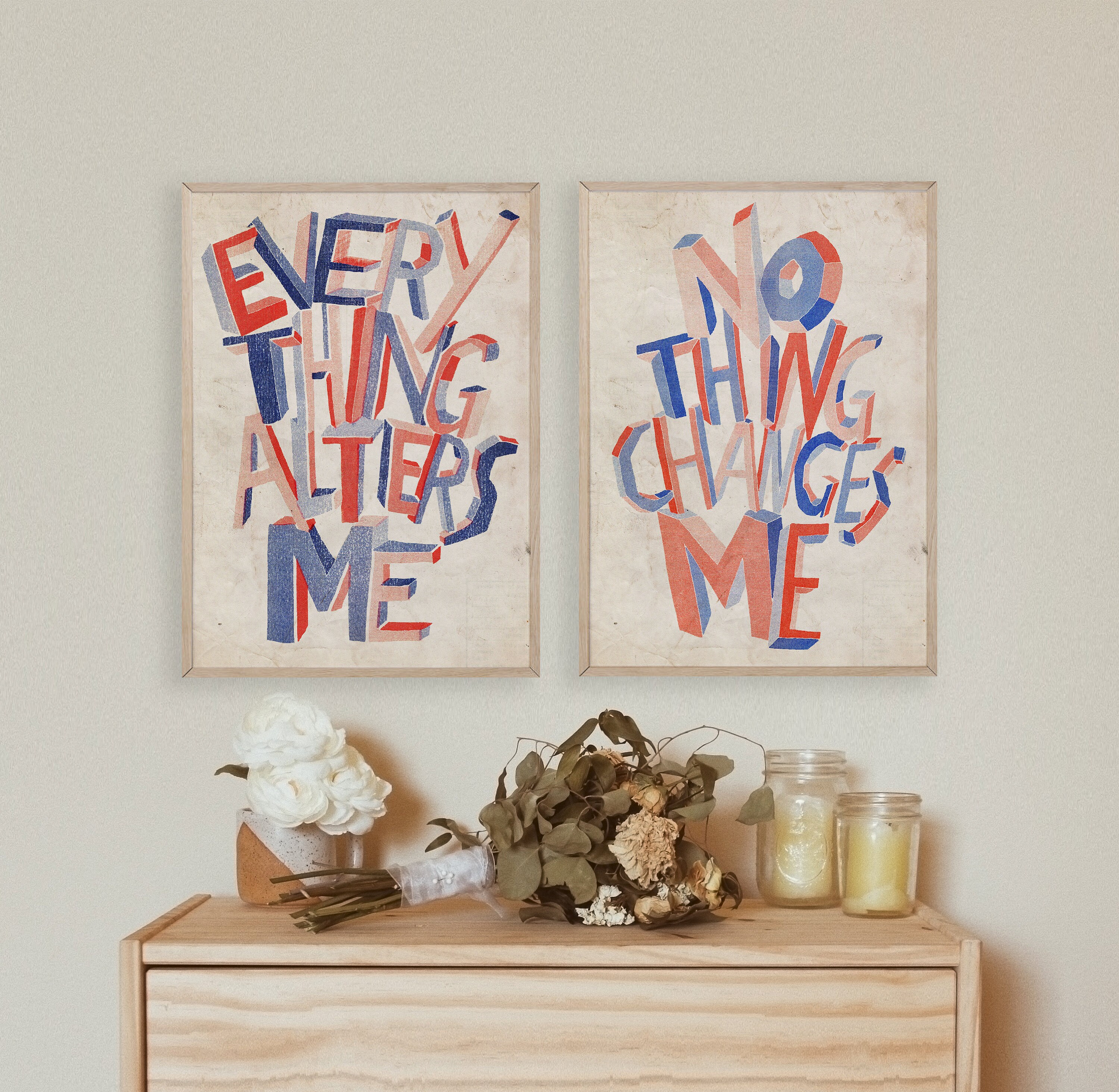 Everything Alters Me Quote Printable Poster Vintage Style - Etsy