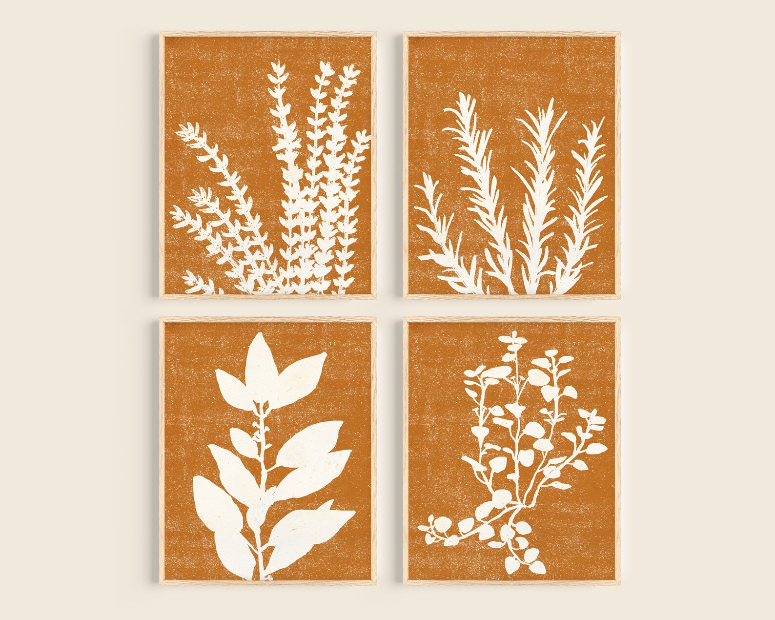 Terracotta Wall Art Set of 4, Neutral Printable Poster Set, Earth Tones ...