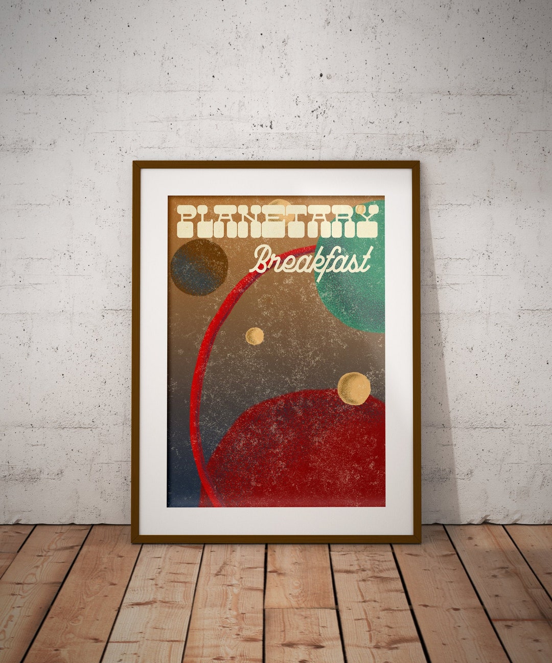 Planet Food Poster, Retro Space Printable, Vintage Sci-fi Kitchen Print ...