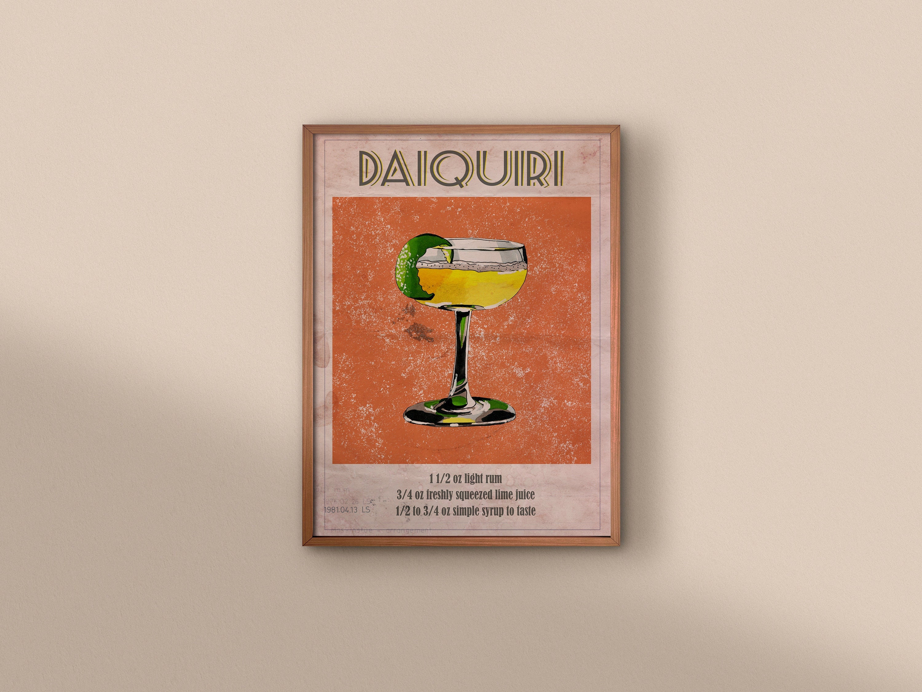Daiquiri Printable Vintage Style Cocktail Poster Daiquiri - Etsy