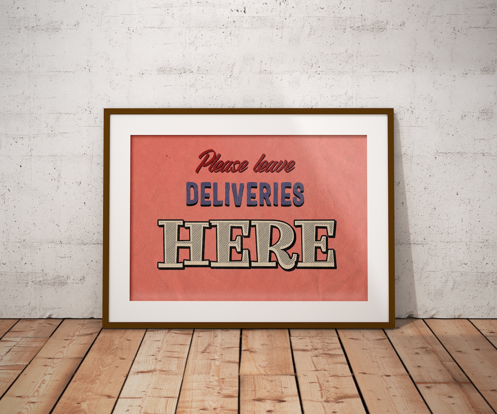Delivery Sign, Printable Sign for Driveway for Deliveries, Vintage ...