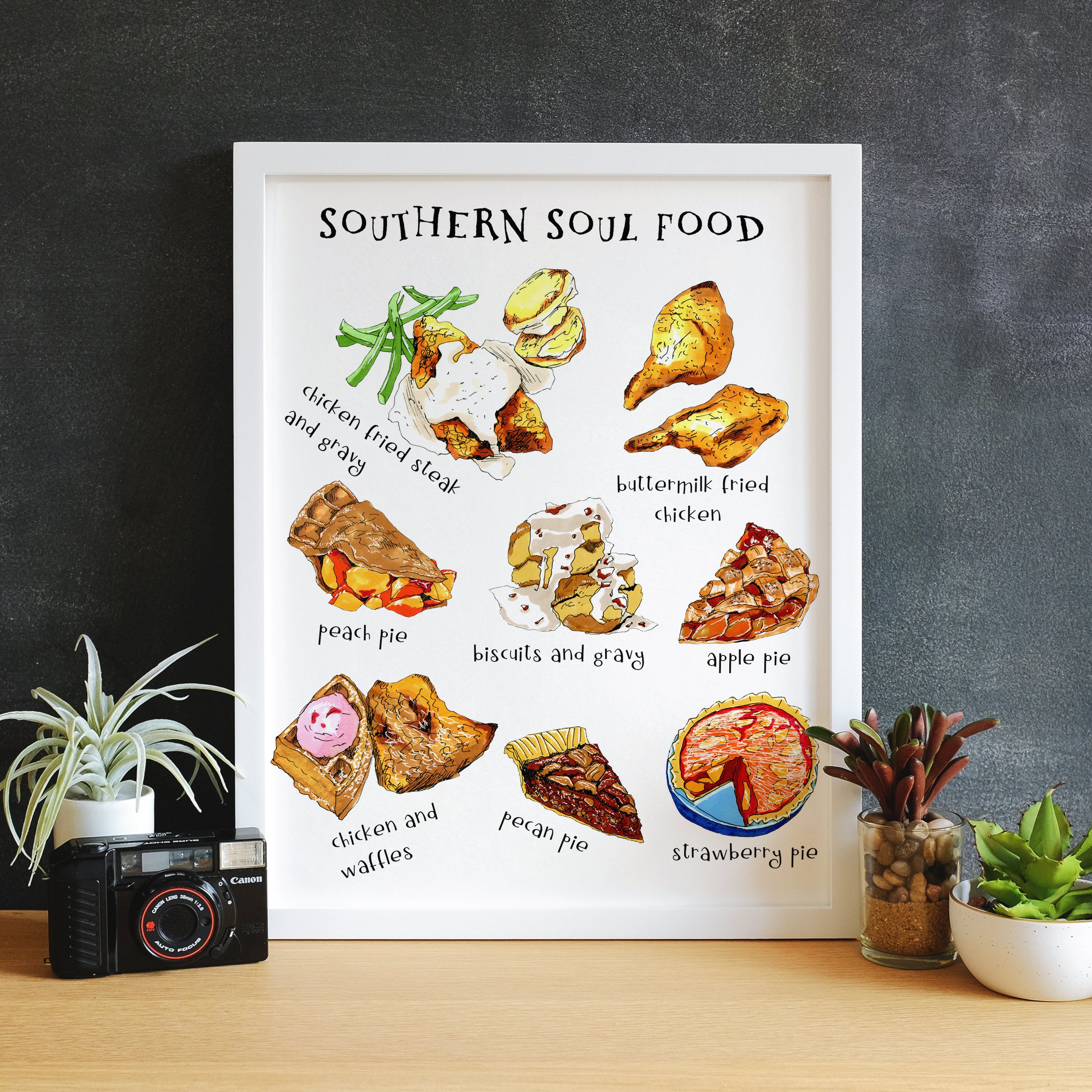Southern Soul Food Digital Poster Foodie Gift Printable - Etsy