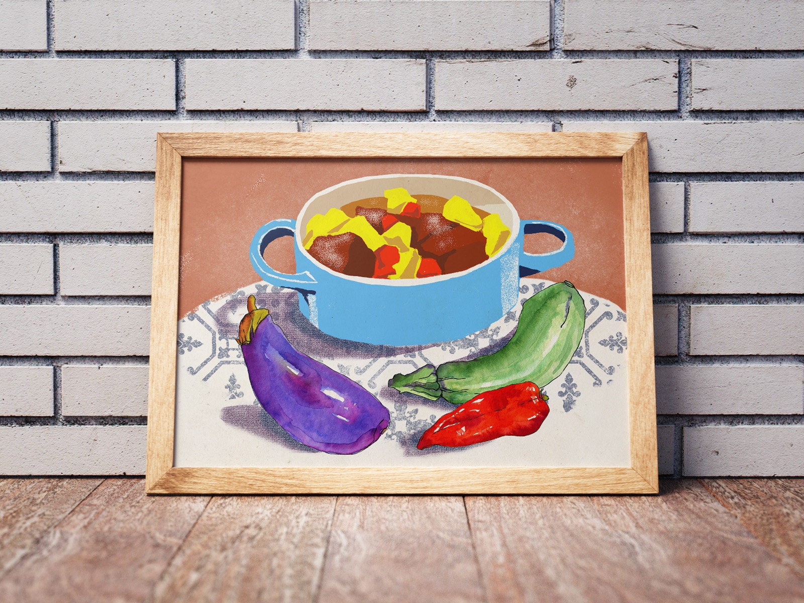 Food Poster, Food Art Print, Printable Watercolor Food Illustration ...