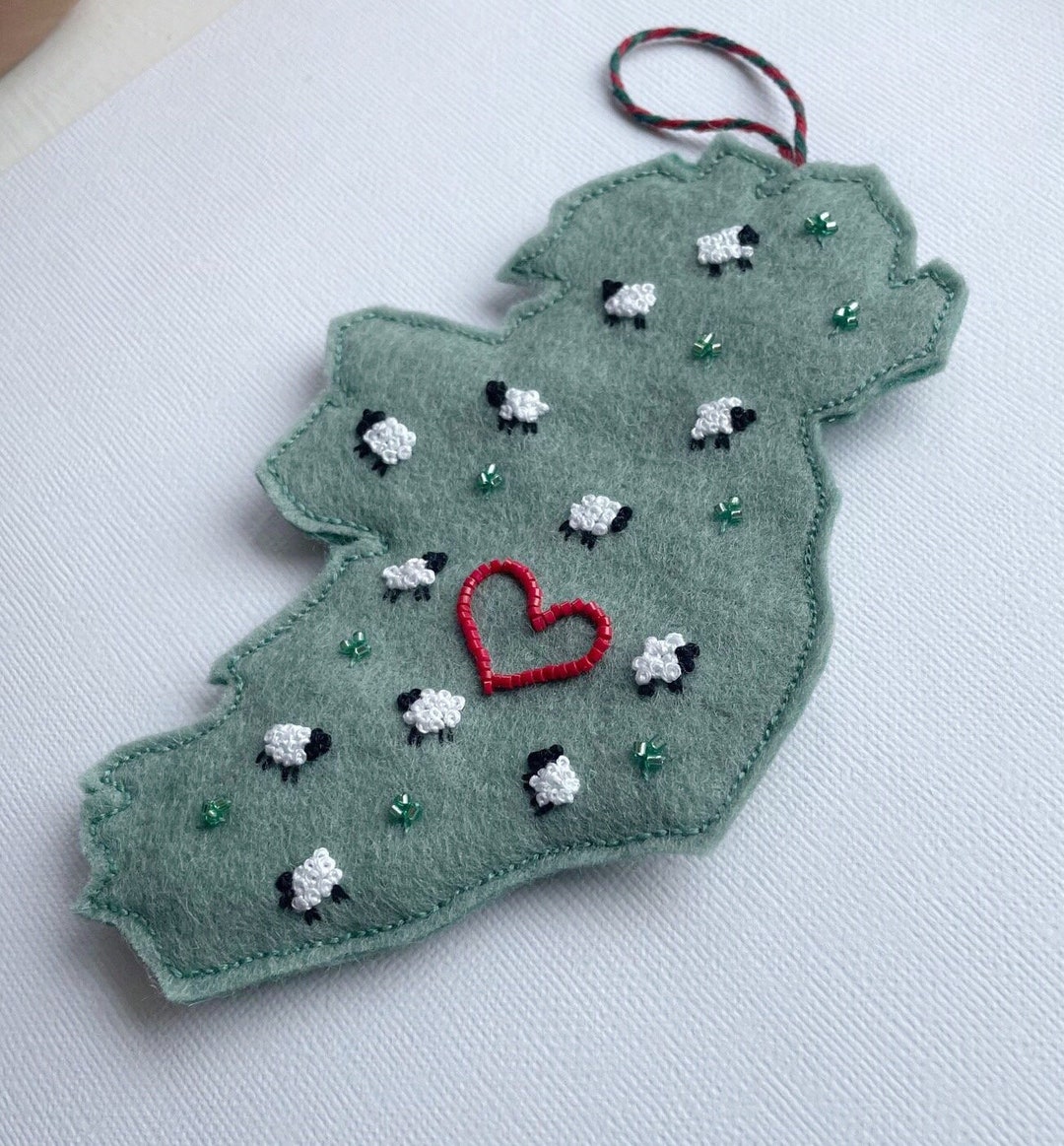 Felt Map of Ireland, Ornament Irish Lucky, Eire Map, Irish Gift, Gift ...