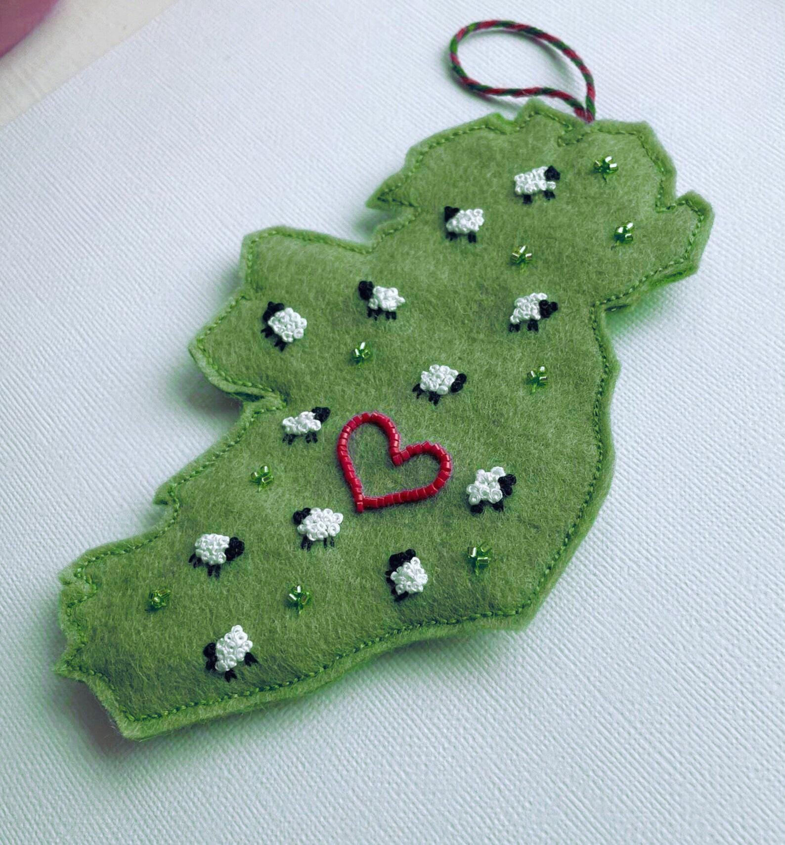 Felt Map of Ireland, Ornament Irish Lucky, Eire Map, Irish Gift, Gift ...