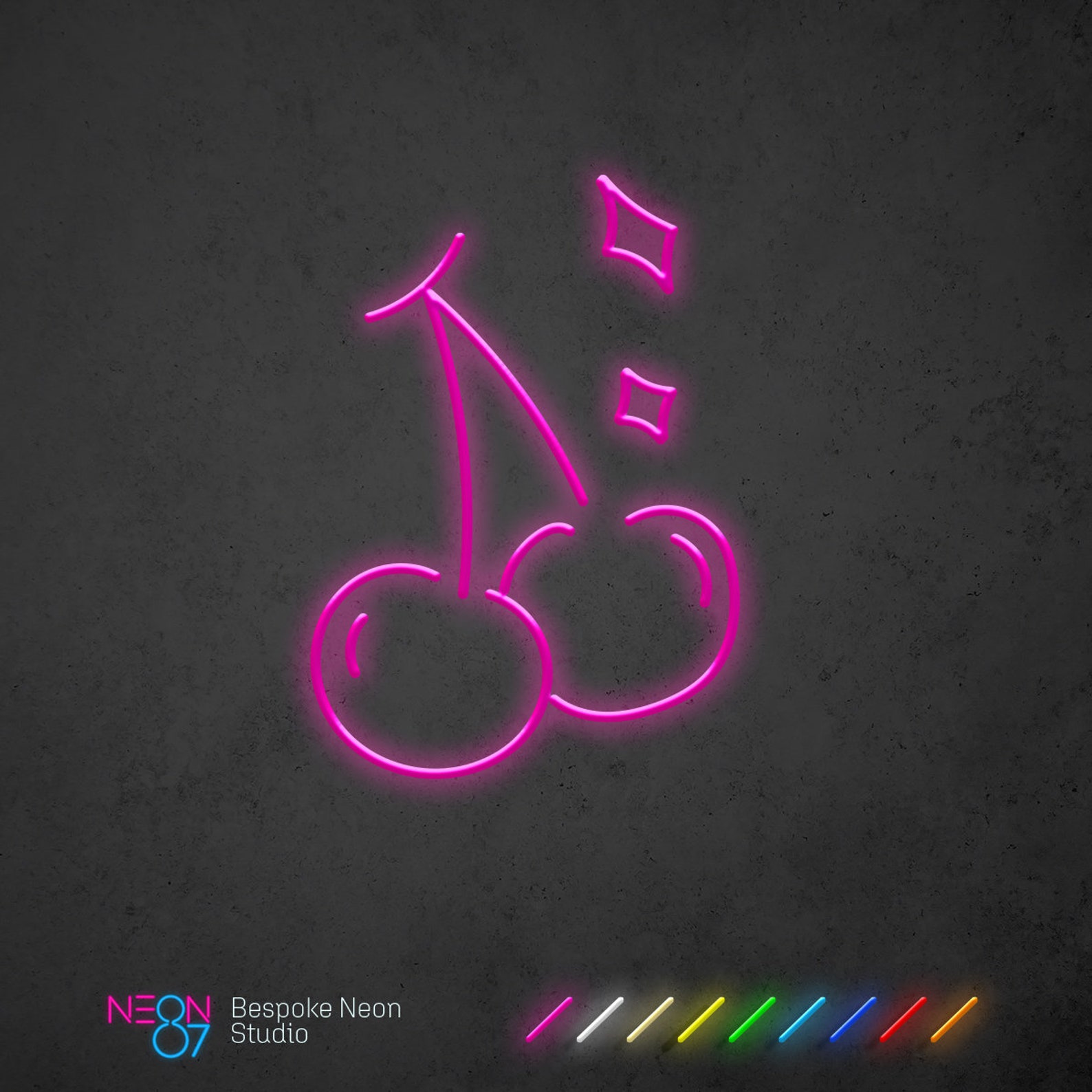 Cherry Neon Light Sign | Etsy