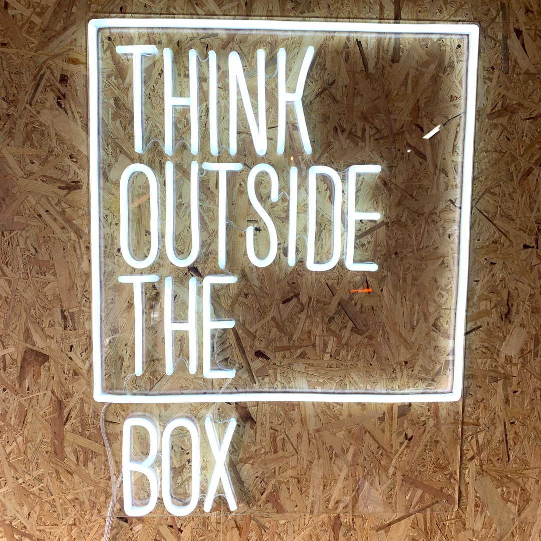 Think Outside the Box Neon Sign for Offices Made From LED Neon - Etsy
