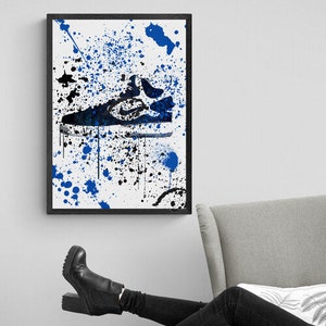 Blue Trainer Print: Teen Room Decor, Fashion Wall Art - Etsy UK