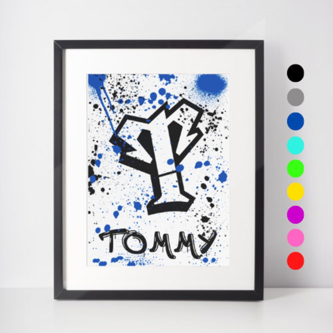 Graffiti Personalised Name Wall Print, Graffiti Style Name Print ...