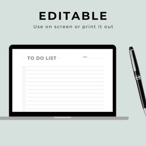To Do List, Printable to Do List, Simple Tasks List Template ...