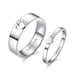 Silver Couple Heart Matching Promise Engrave Rings, Anniversary ...