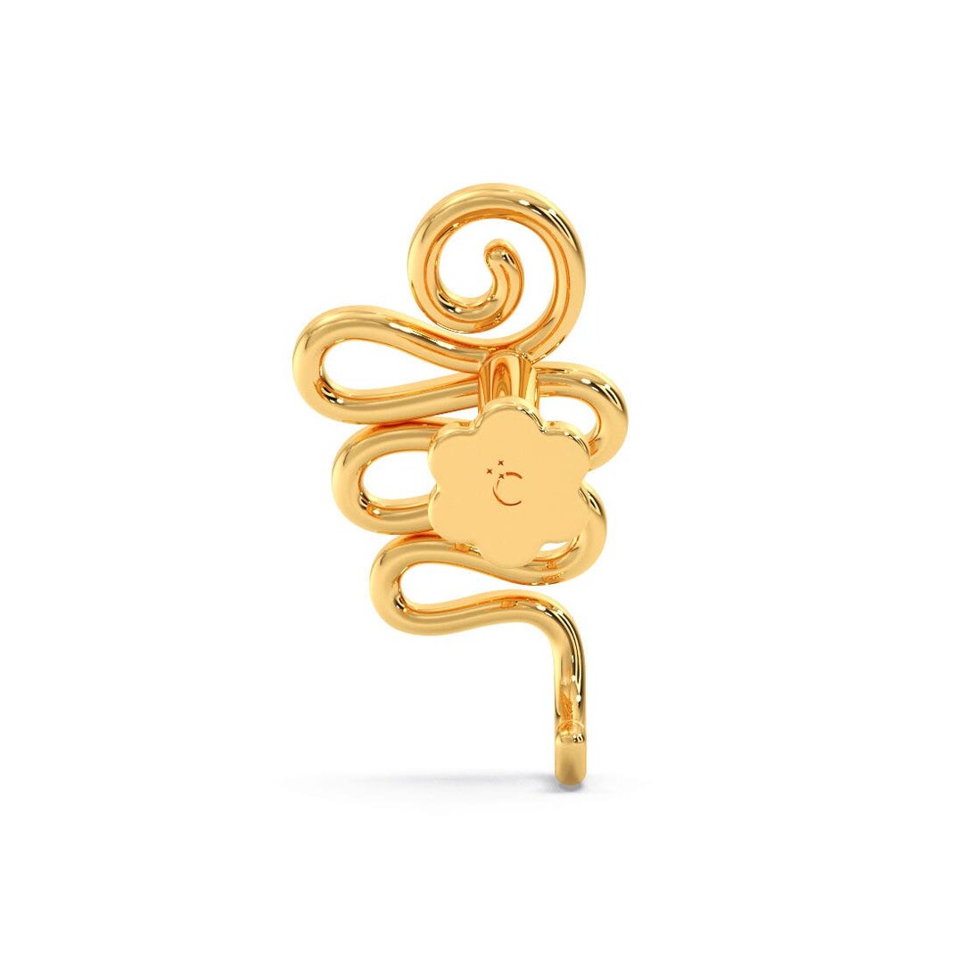 925 Silver Minimalist Nose Hoop, Screw Nose Ring, Indian Nose Ring ...