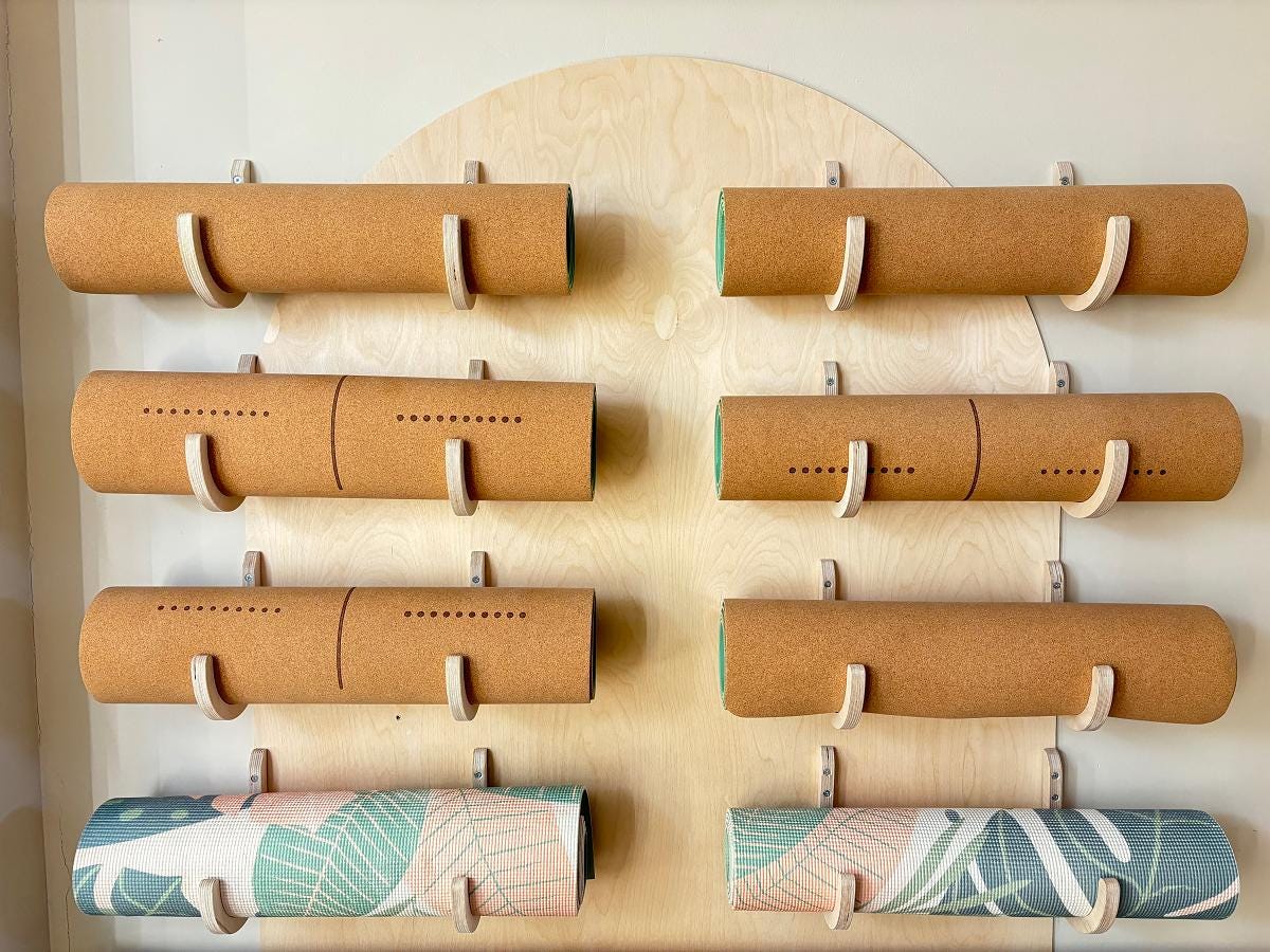 Hanger Wall Mount for Yoga Mats, Exercise Mat Hook, Gym Hanger Shelf ...