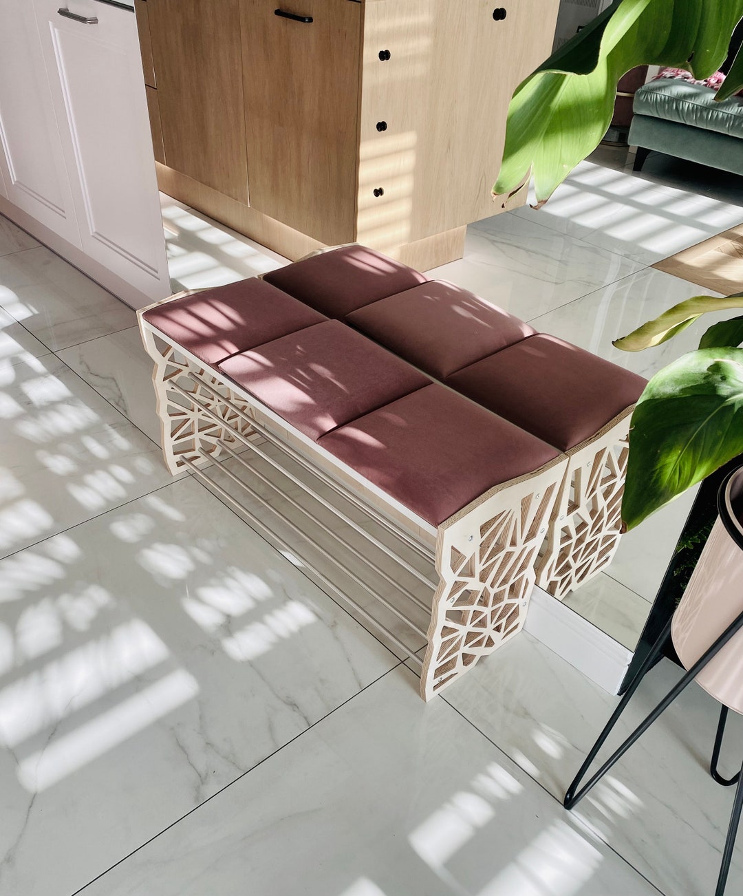 Decorative Shoe Rack With Seat - Etsy