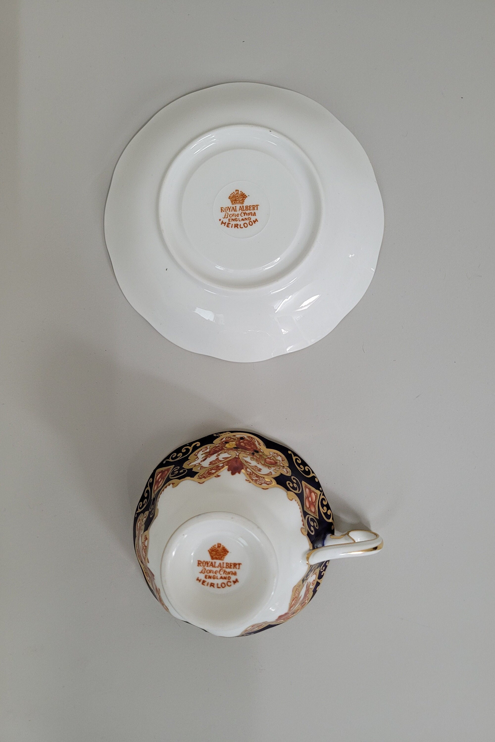 Vintage Porcelain Royal Albert Heirloom Avon Shape Cup and Saucer ...