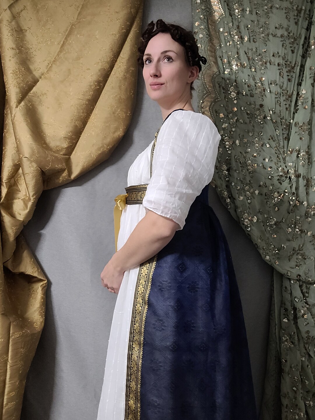 Regency Overdress Open Front // Jane Austen Dress // Regency Dress ...