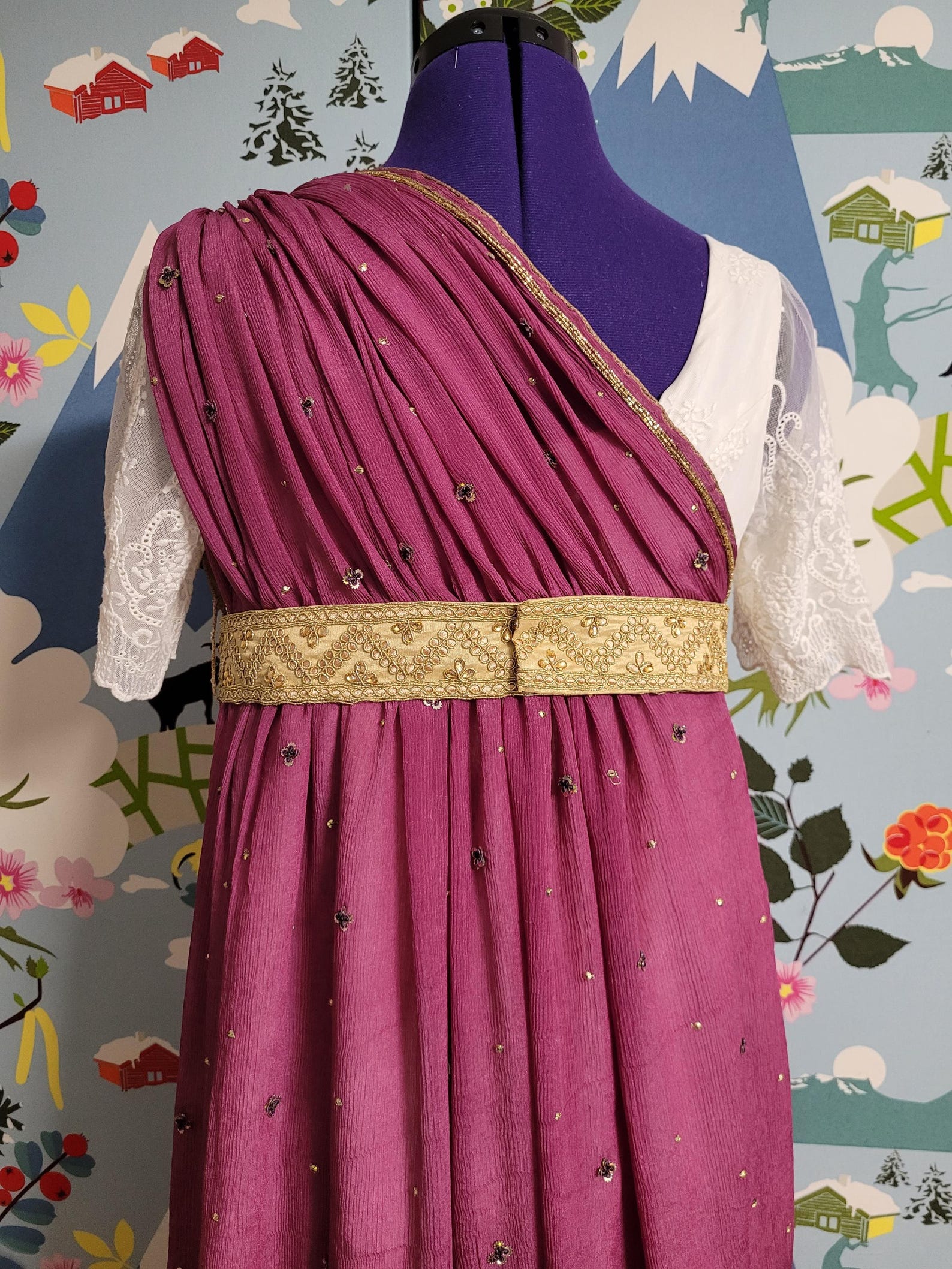 Regency Overdress One Shoulder Half Length // Jane Austen Dress ...