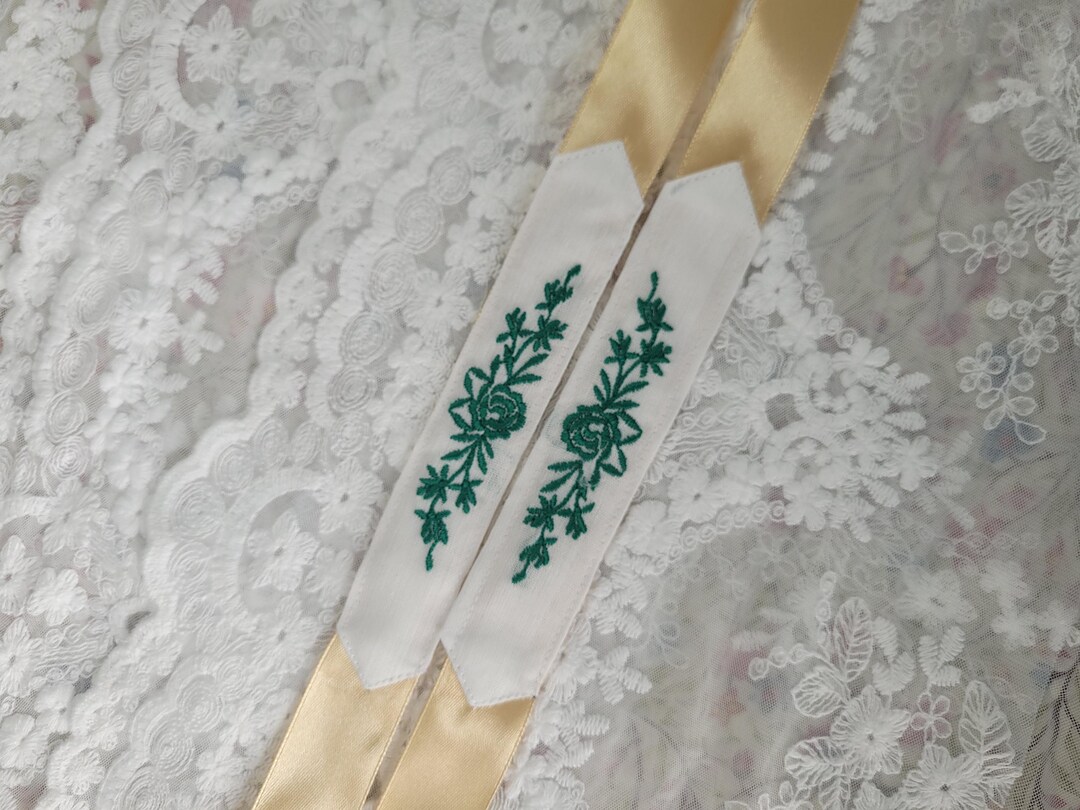 Georgian / Regency Garter // Embroidered Garter // Blush Pink // Light ...