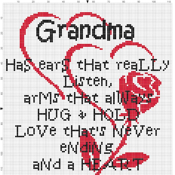 Grandma Cross Stitch - Etsy