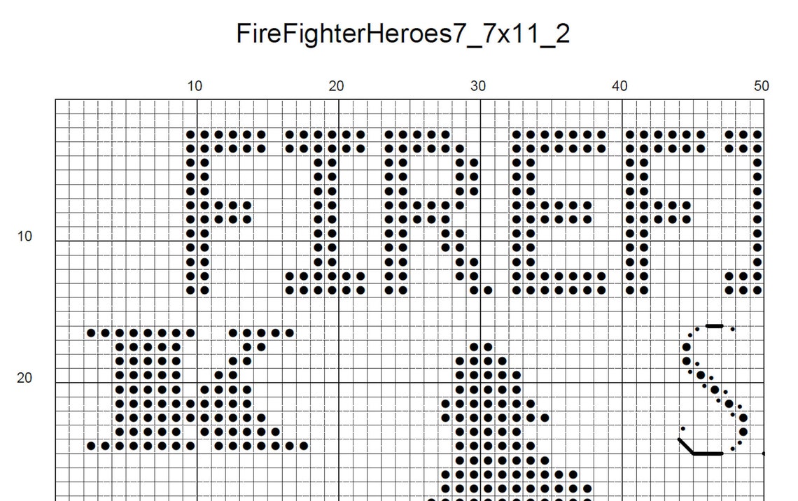 Firefighter Hero Cross Stitch Pattern PDF File Instant - Etsy