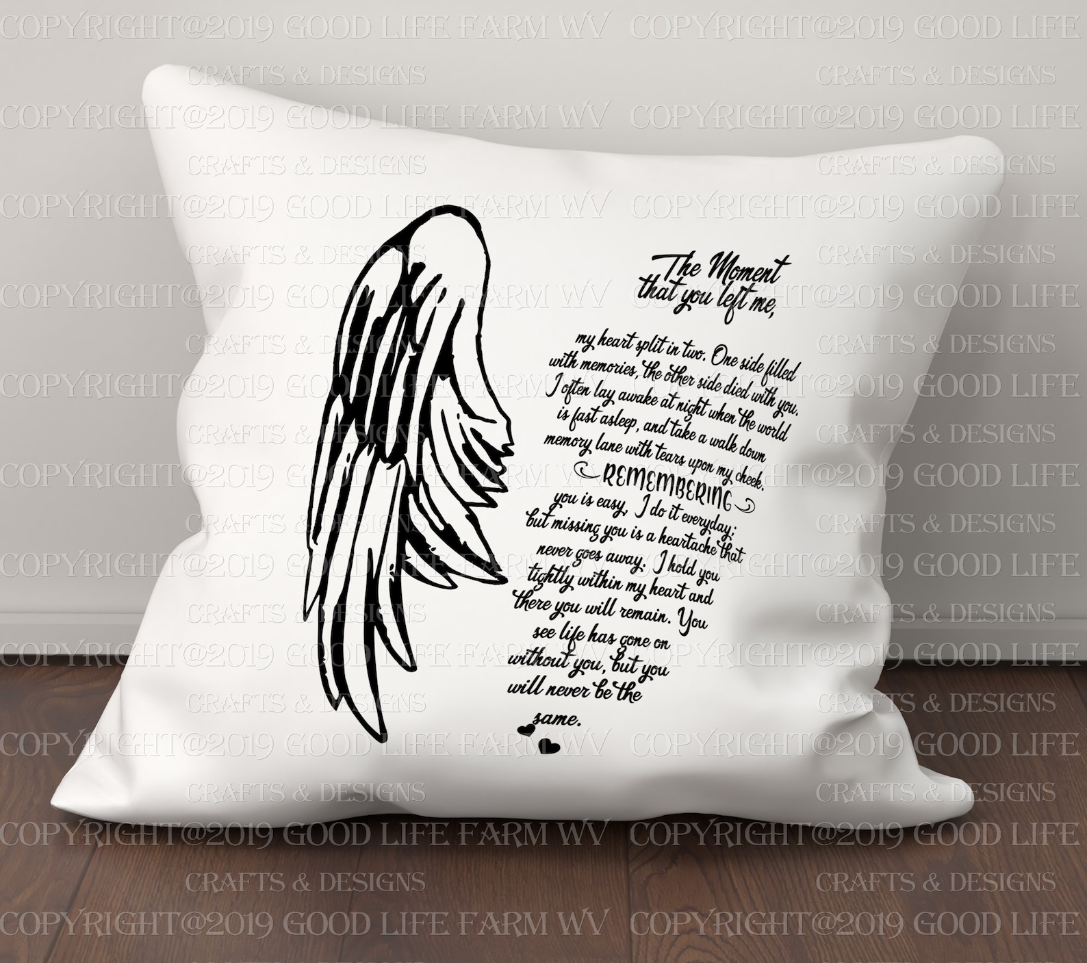 The Moment You Left Me-poem-memorial, SVG, Png, Jpeg, Esp Cutting File ...