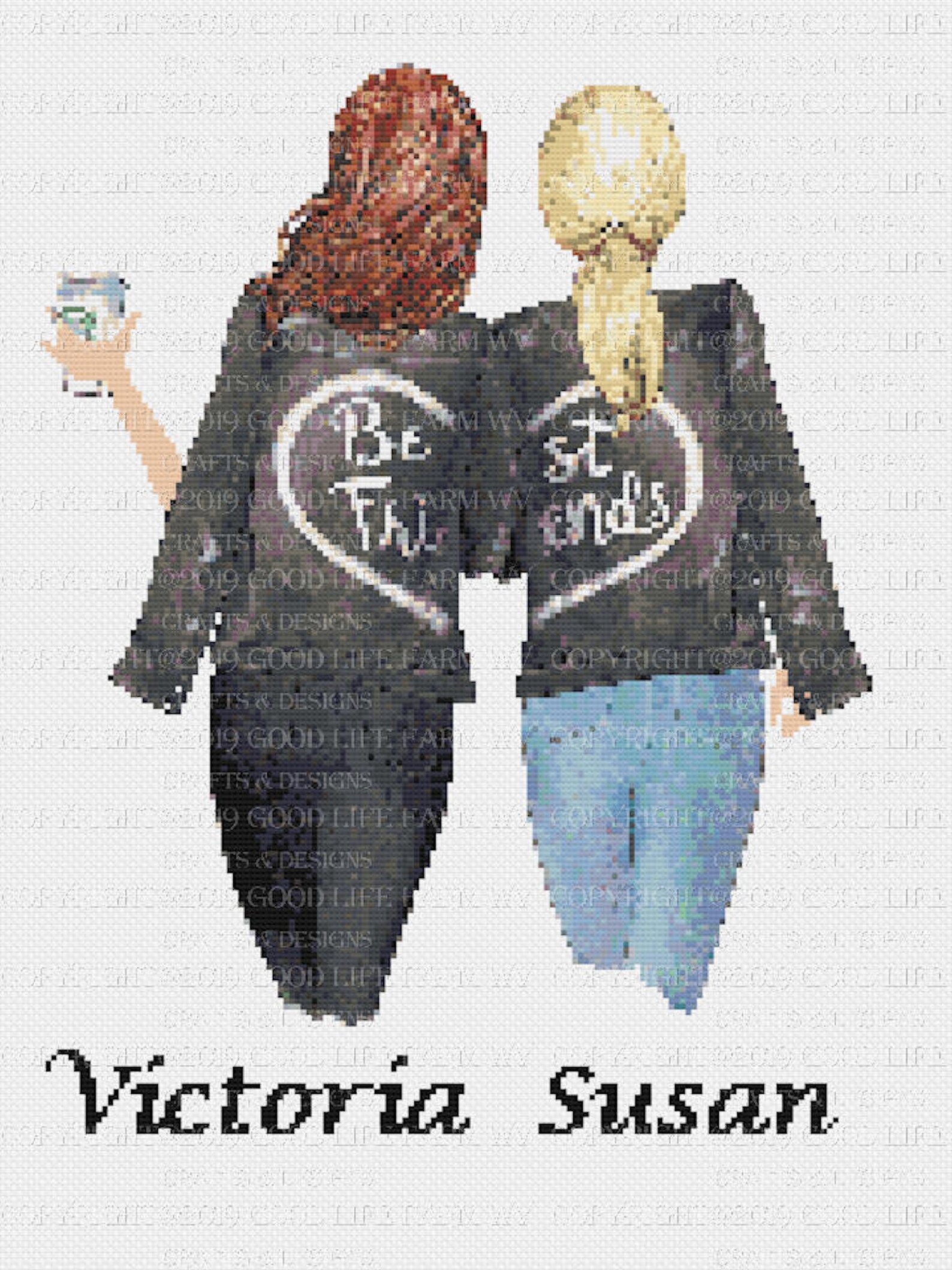 Custom best Friends Cross Stitch Pattern - Etsy