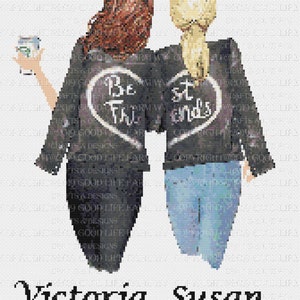 Custom best Friends Cross Stitch Pattern - Etsy
