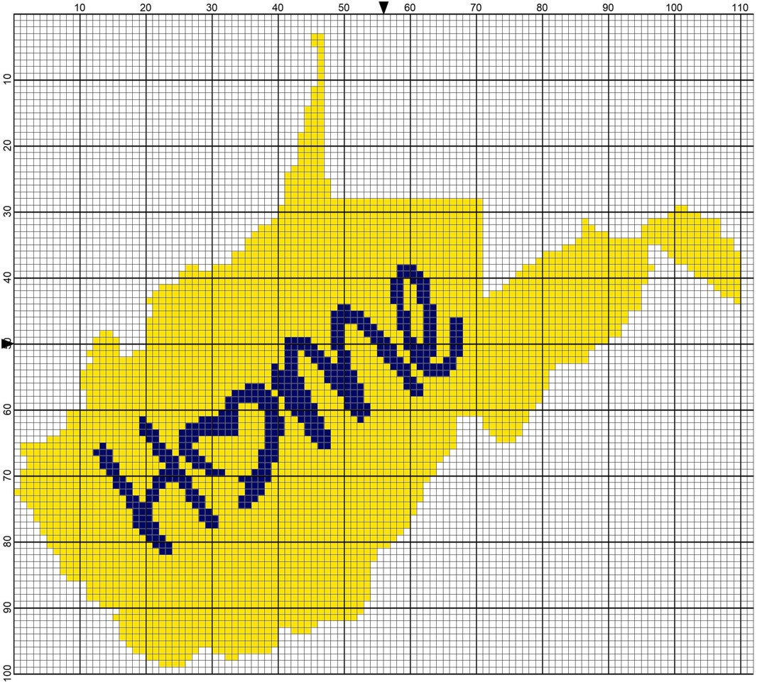 WV Home Cross Stitch Pattern - PDF File - Instant Download - Etsy