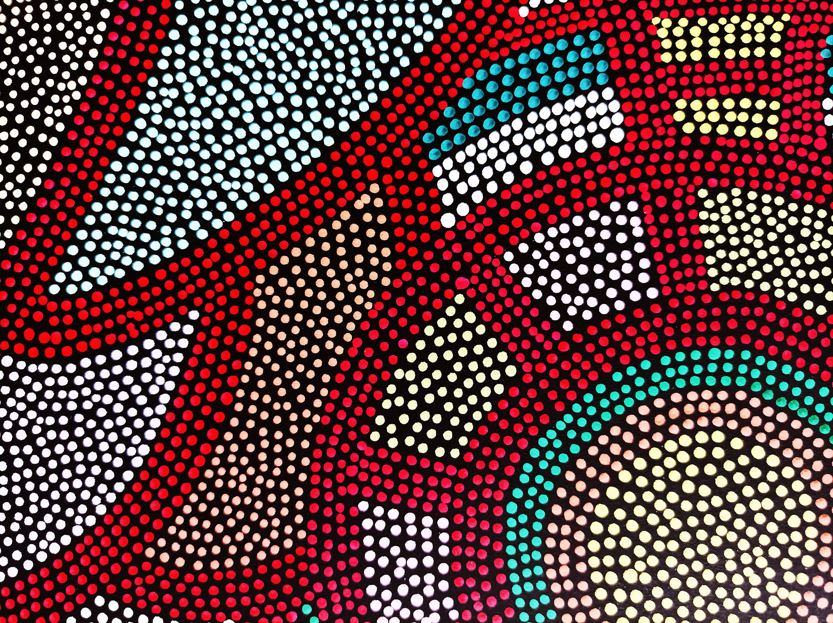 Dot Painting Pointillism Original Art 11 X 16 - Etsy