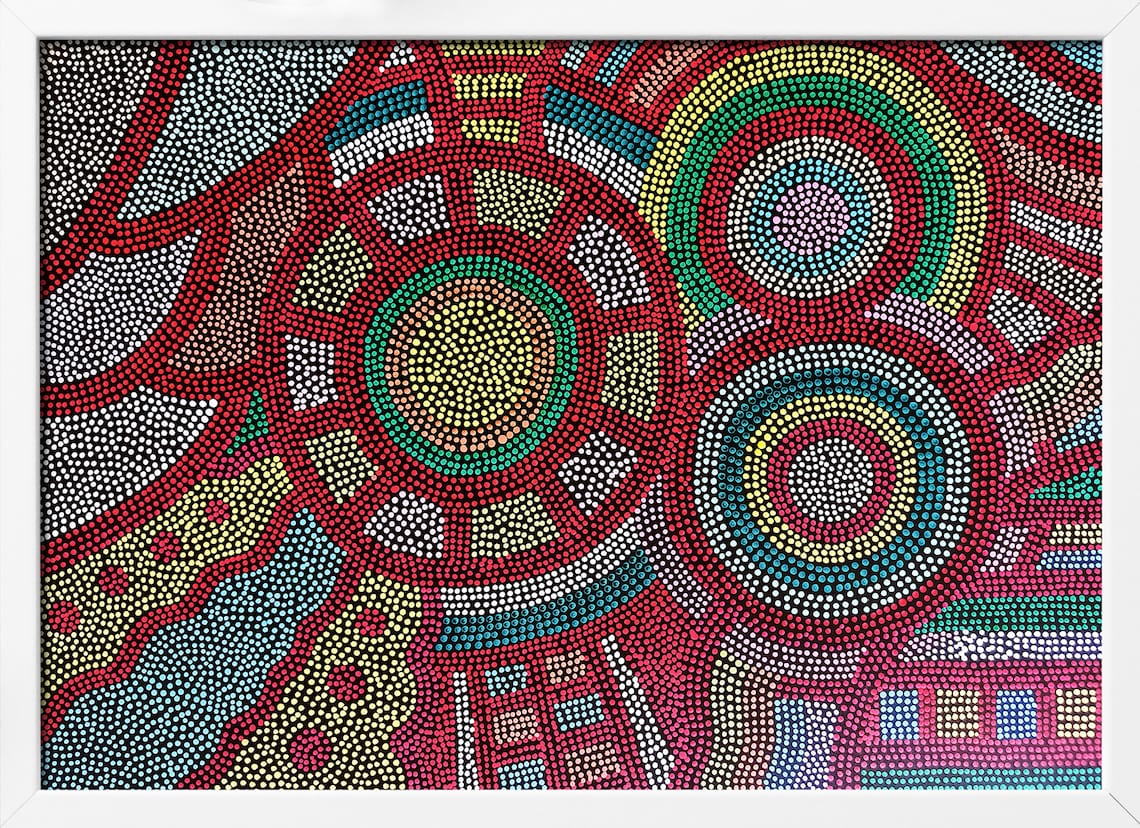 Dot Painting Pointillism Original Art 11 X 16 - Etsy