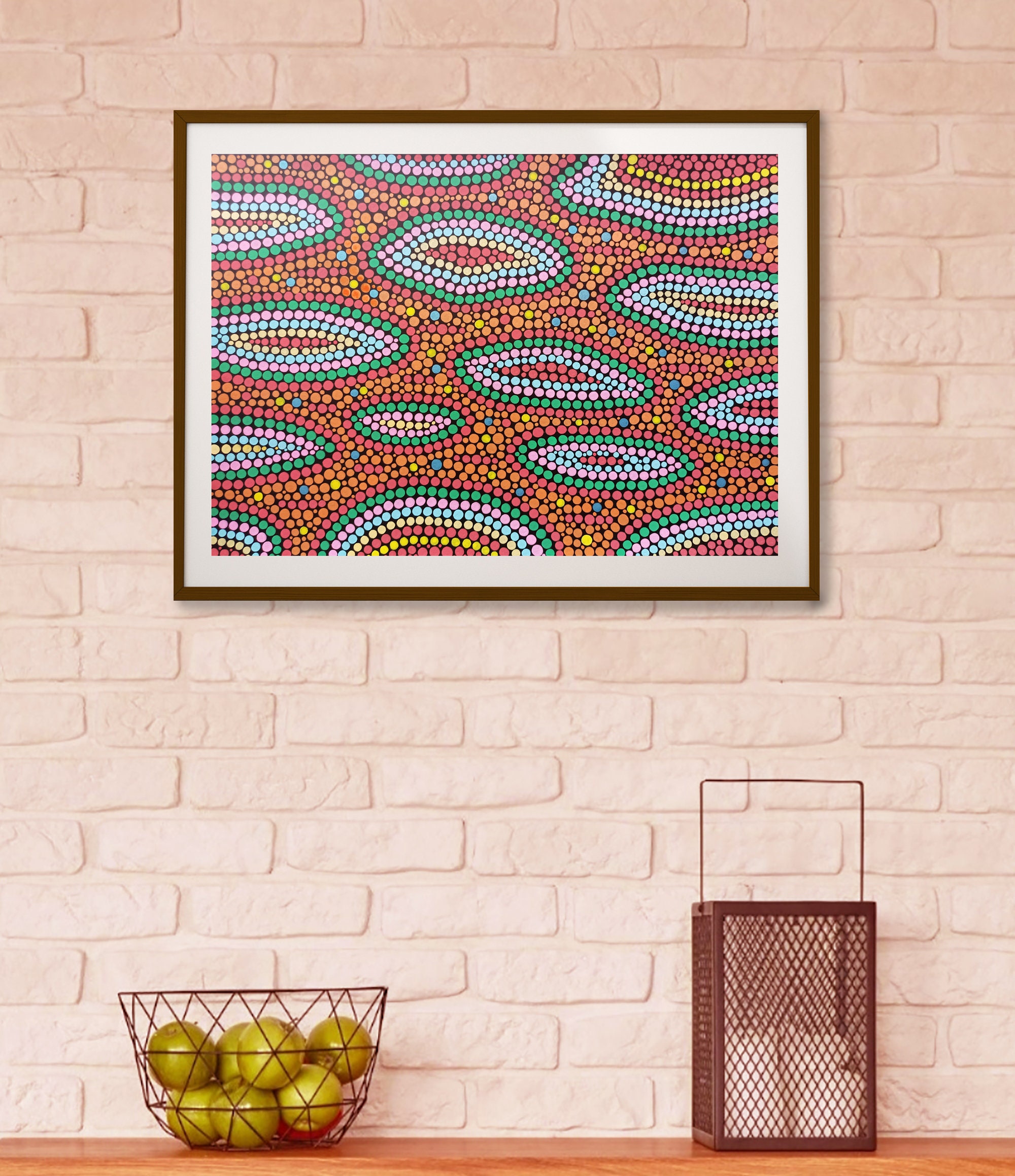 Original Dot Painting: 11" X 16", Trippy Psychedelic Abstract Acrylic ...