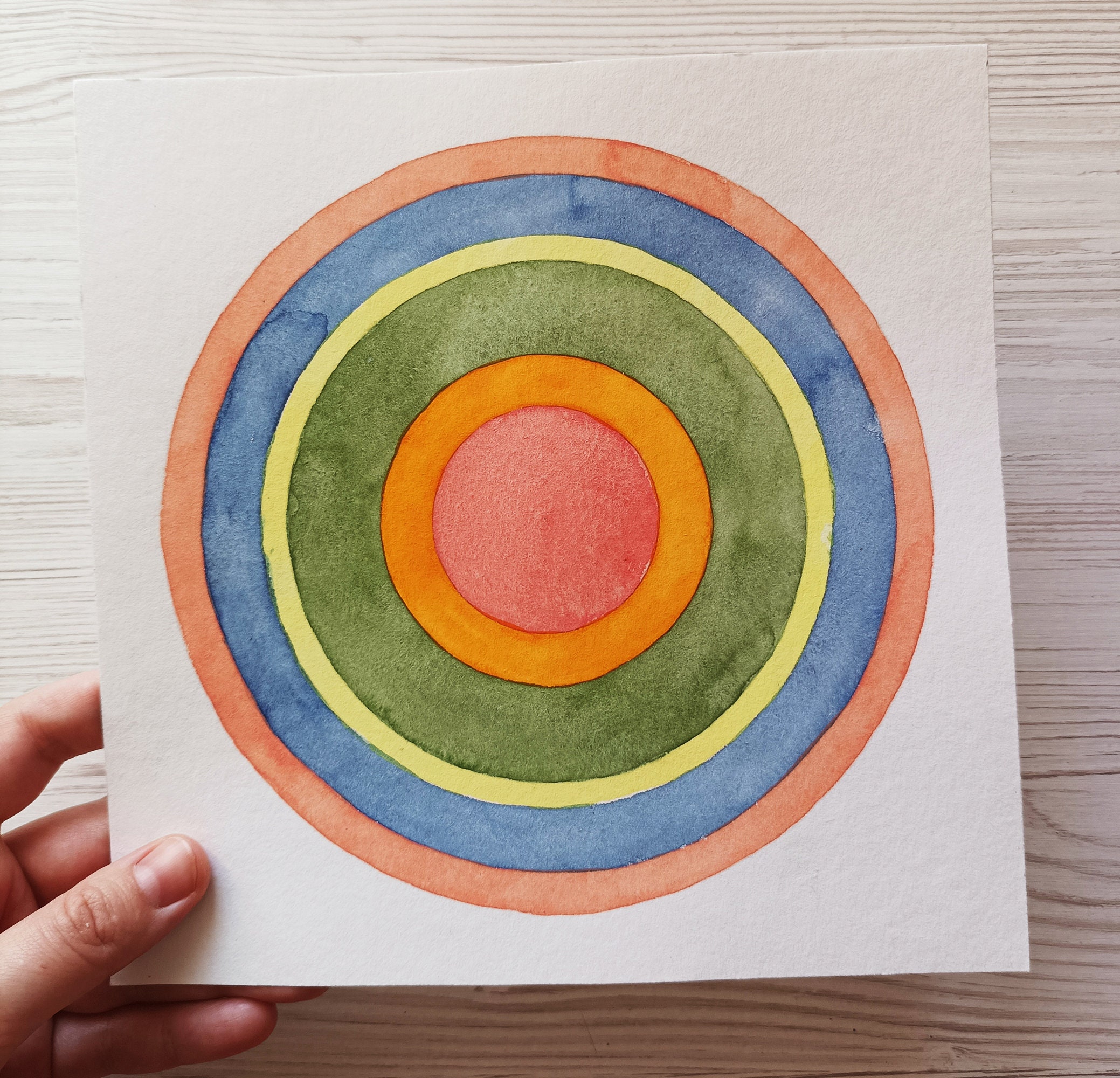 Sacred Geometry Art Mandala Original Painting 8 x 8 by NikaDemenko ...