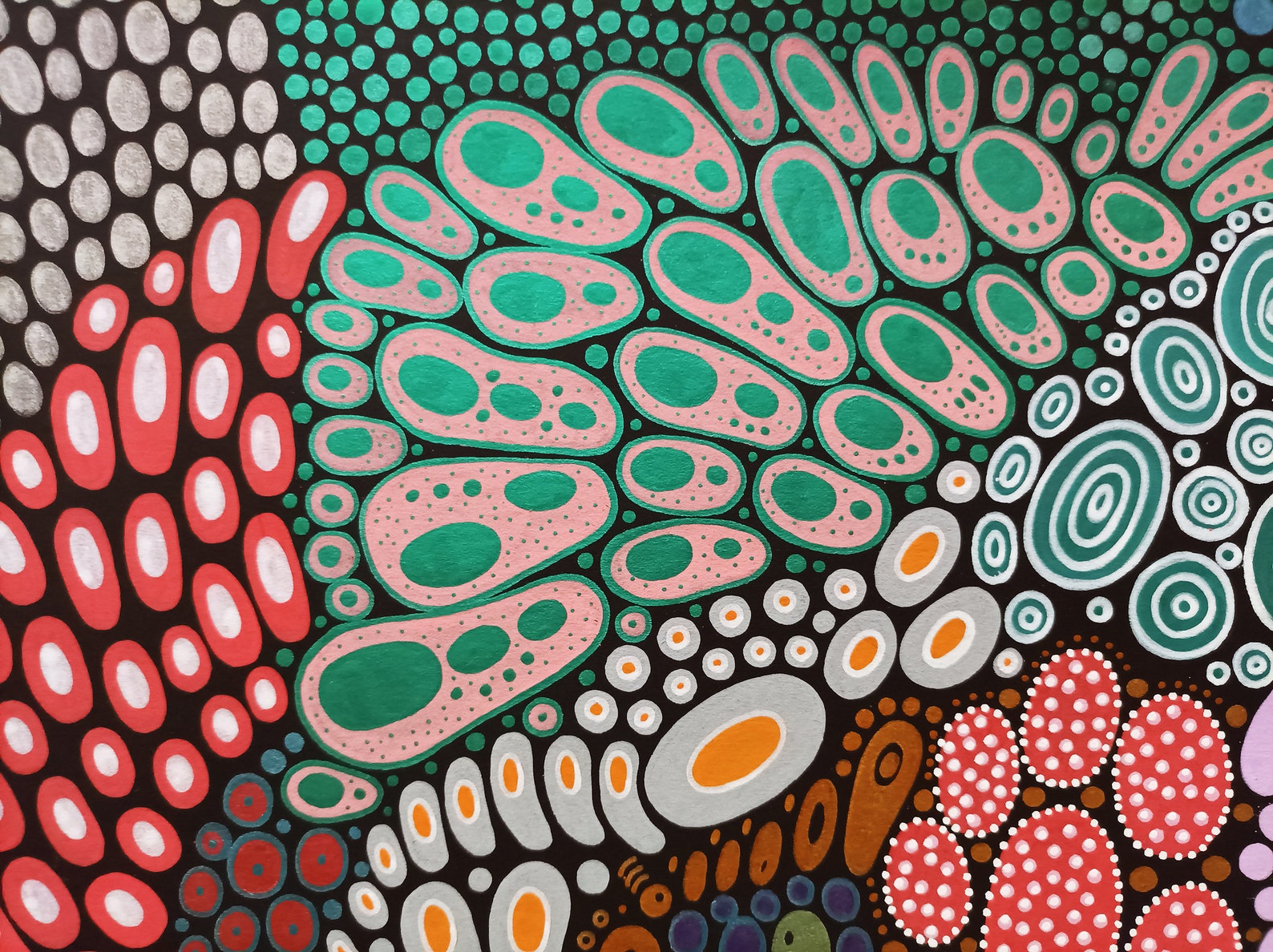 Dot Painting Pointillism Original Art 11 X 16 by - Etsy