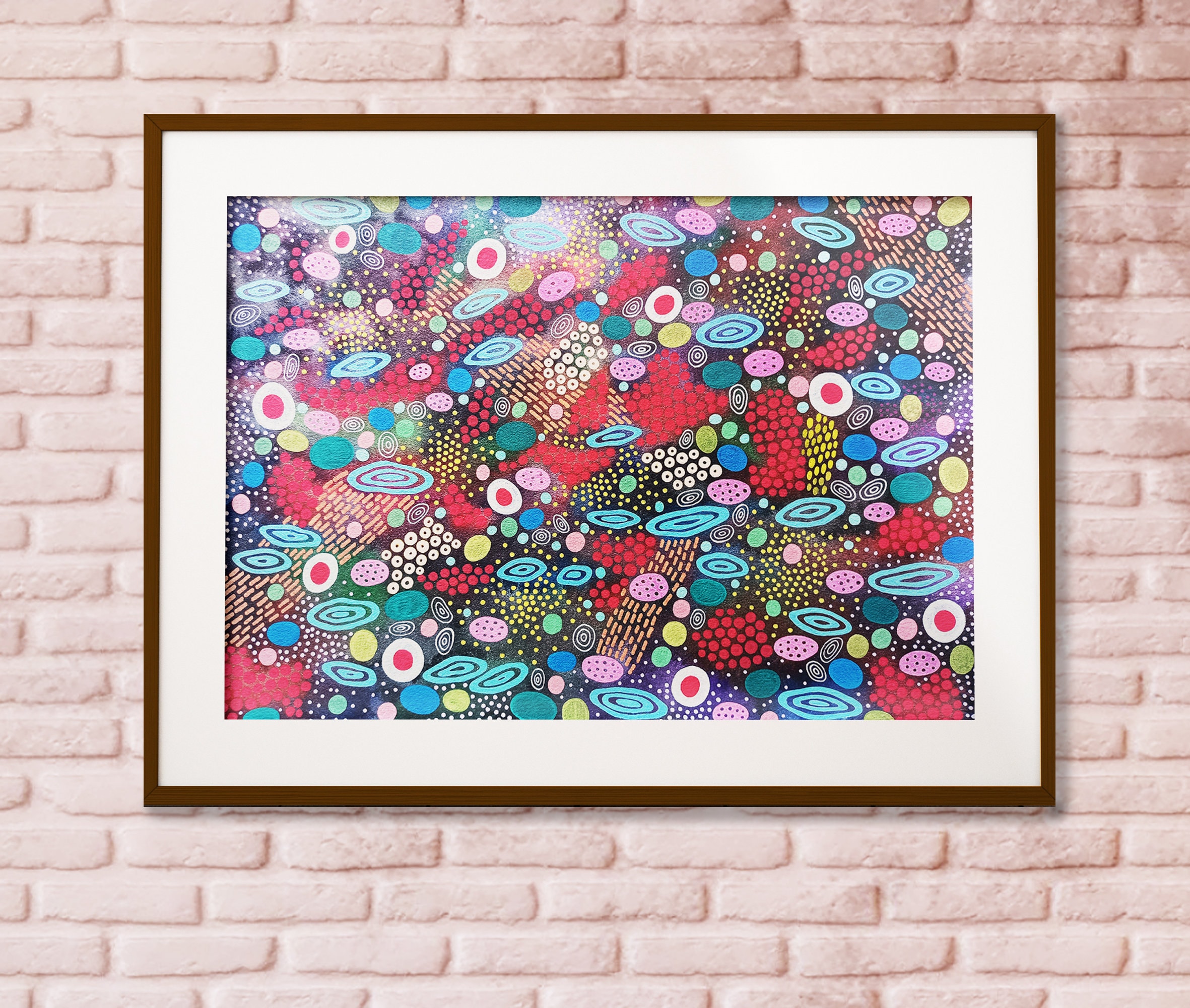 Dot Art Painting Pointillism Original Art 14.2" X 18.9" by Nikad ...