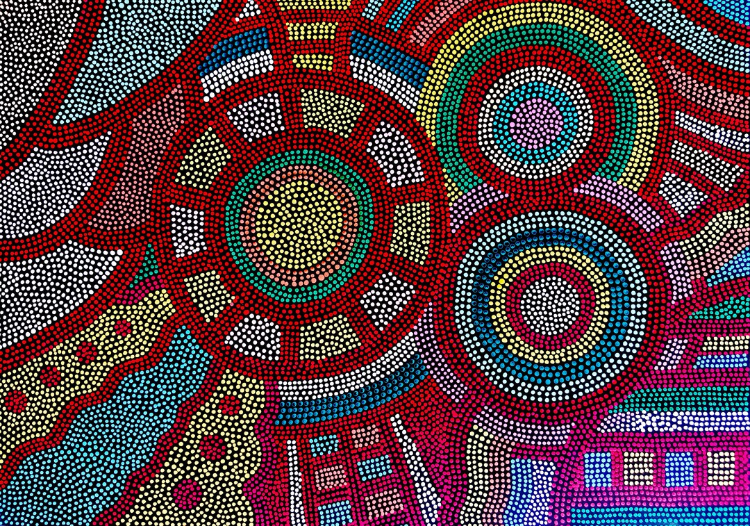 Dot Painting Pointillism Original Art 11" X 16" Mandala Dot Art ...