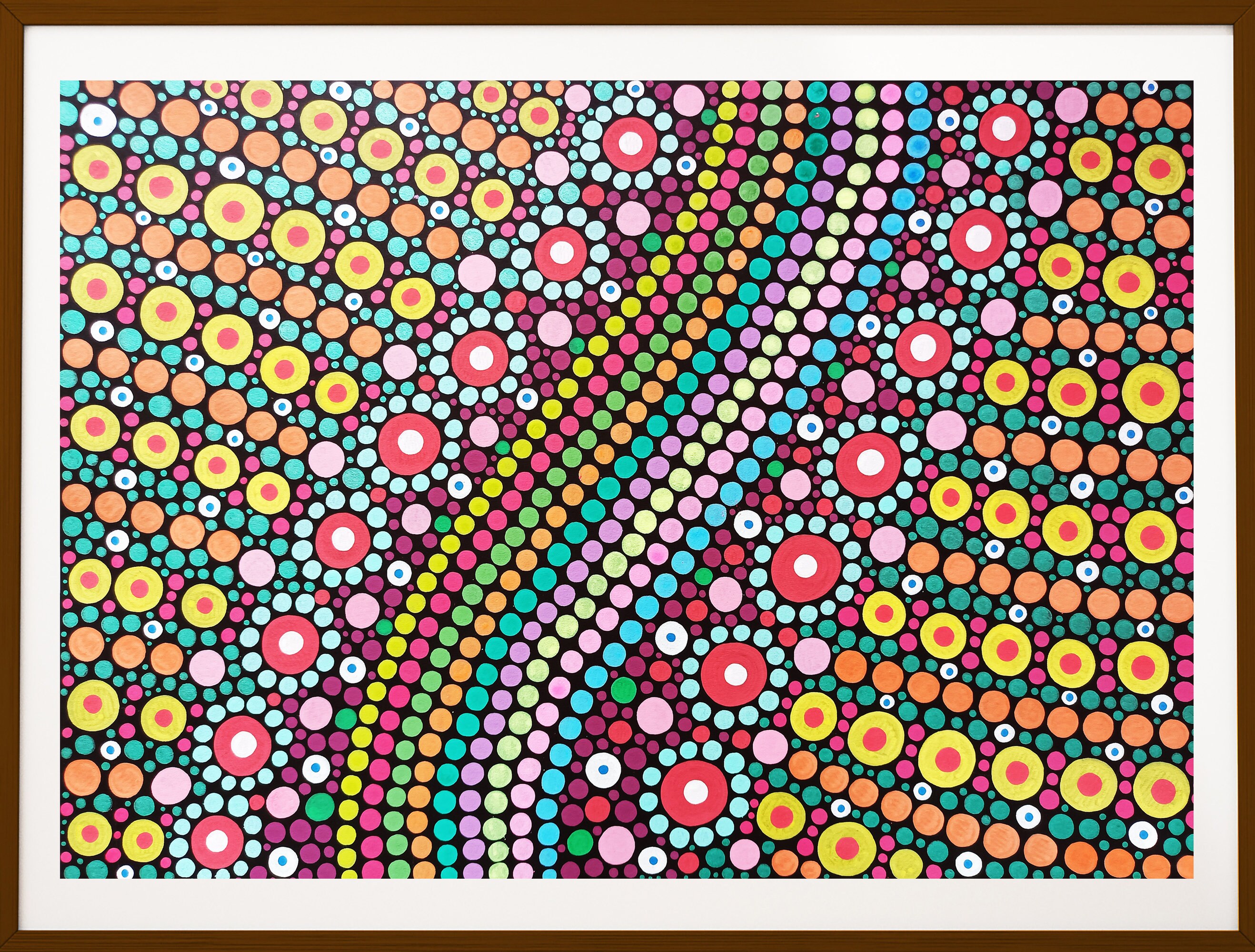 Dot Painting Pointillism Original Art 11 X 16 Dot Art Dotted Abstract ...