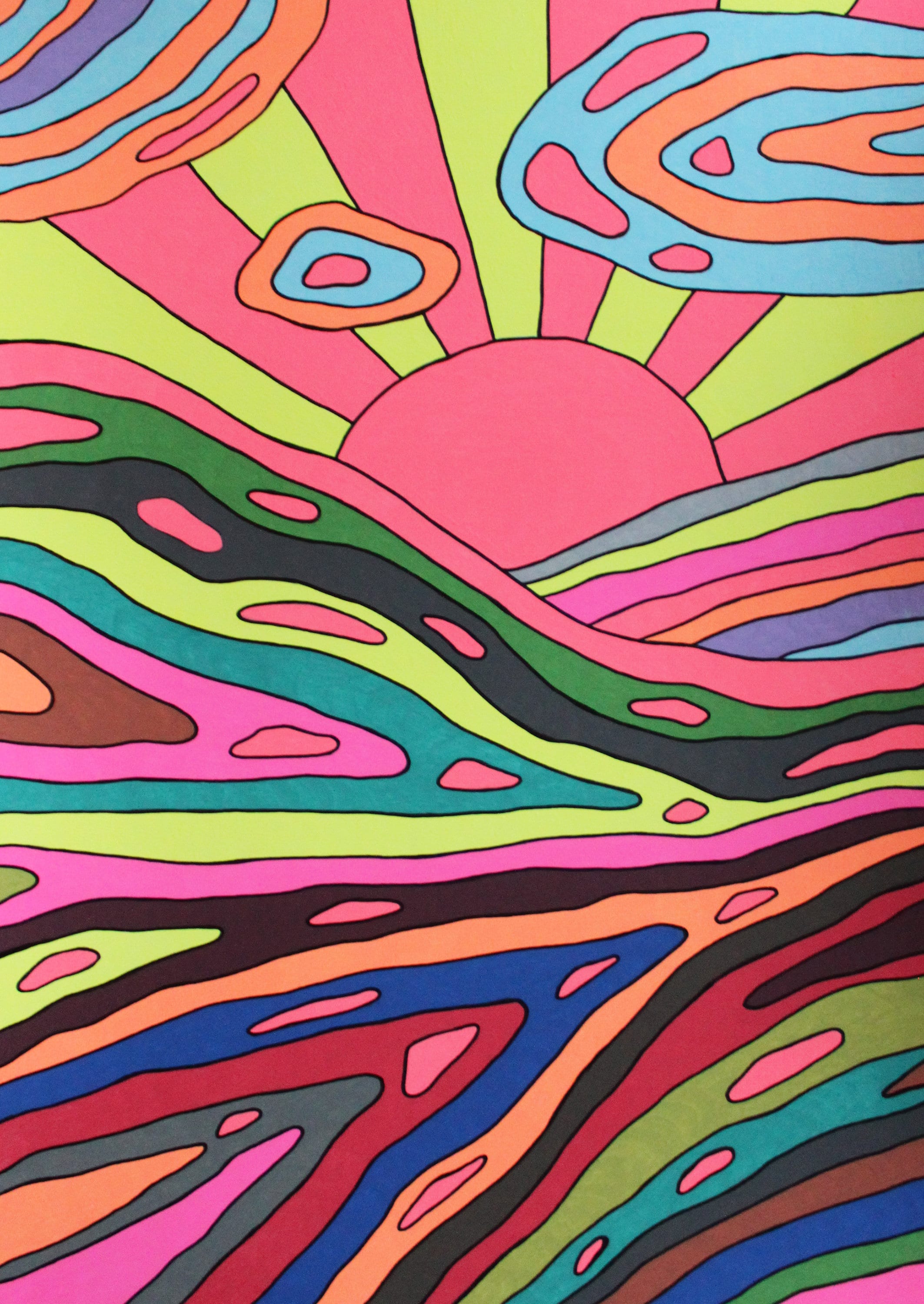 Trippy Neon Paintings