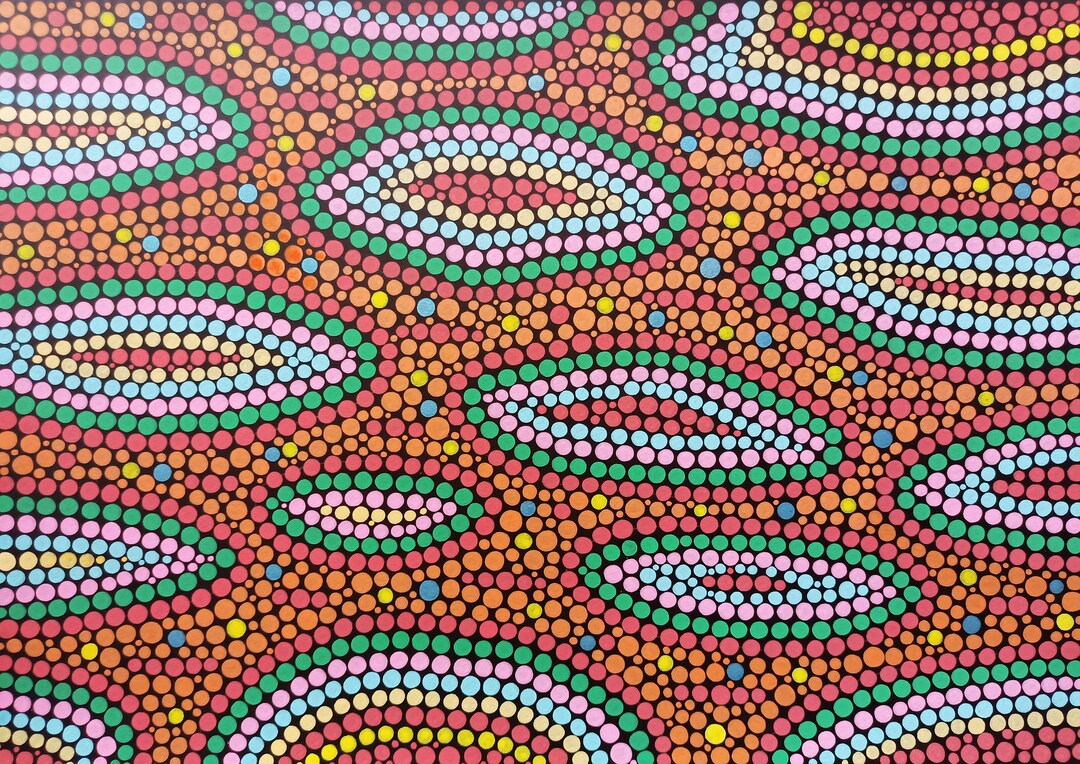 Original Dot Painting: 11" X 16", Trippy Psychedelic Abstract Acrylic ...