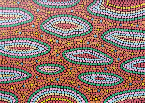 Dot Painting Pointillism Original Art 11 X 16 - Etsy