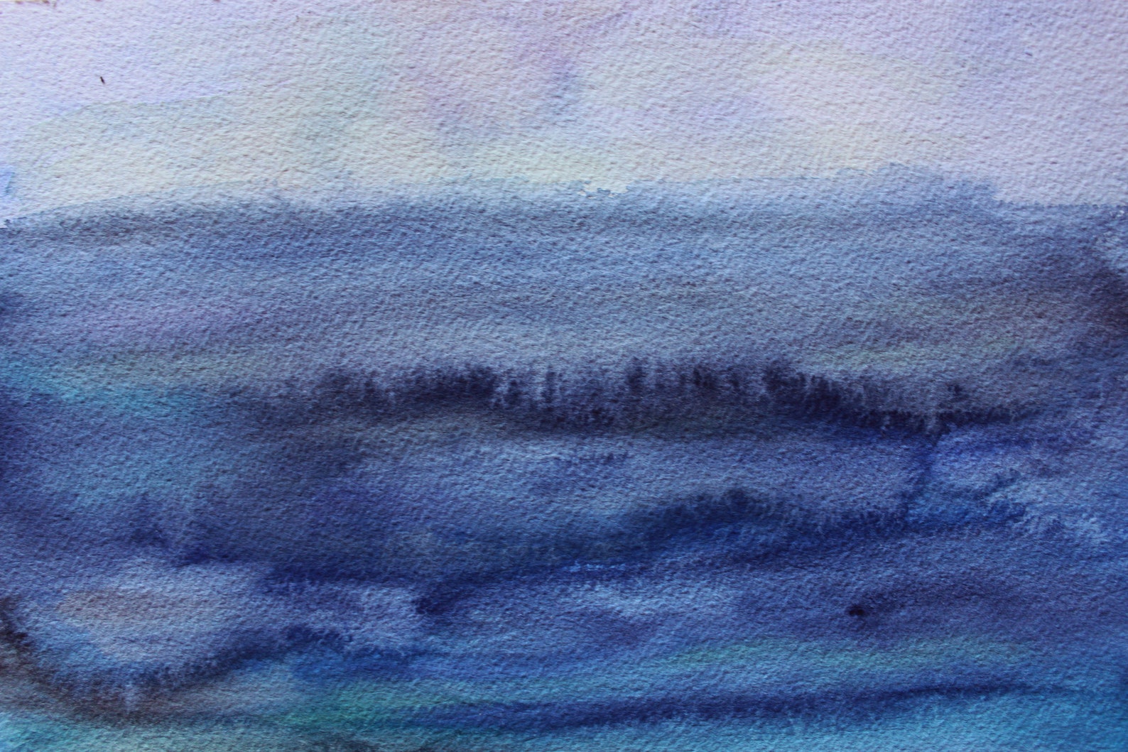 Cape Cod Seascape Painting Original Art Watercolor Abstract Ocean Waves ...